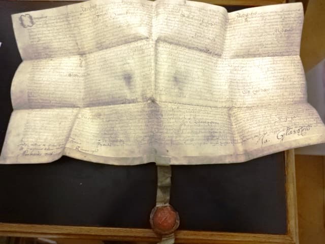 1632 Scottish Vellum Manuscript James Law Glasgow Seal