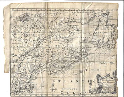 1758 Folding Map Senegal River