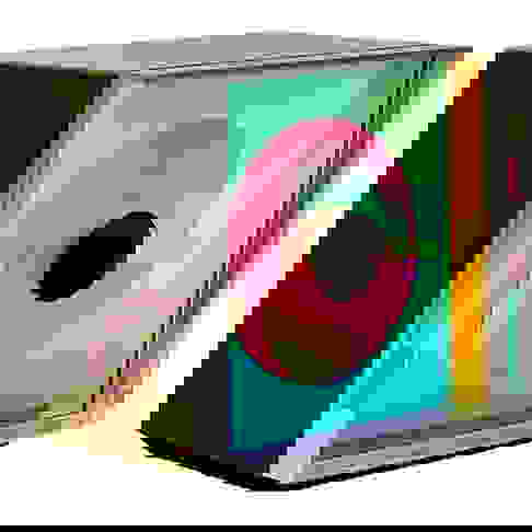 American Mid-century Modern Prisma Aluminum Aurora Clock, Kirsch ...