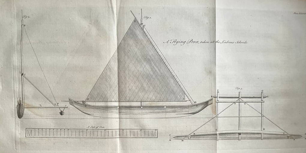 1756 The Flying Proa: A Canoe Of The Mariana Islands By The English ...