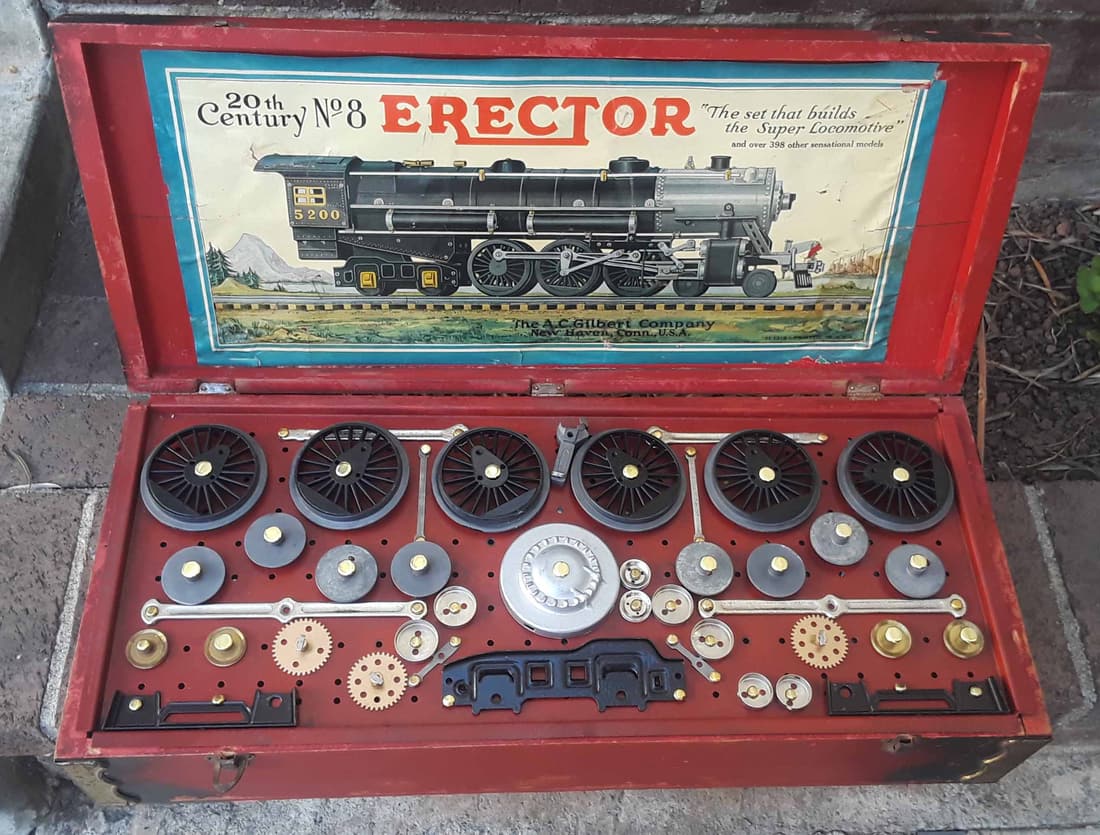 Buy Ac Gilbert Erector Set No.8 ("the Hudson Locomotive") , Inventoried ...