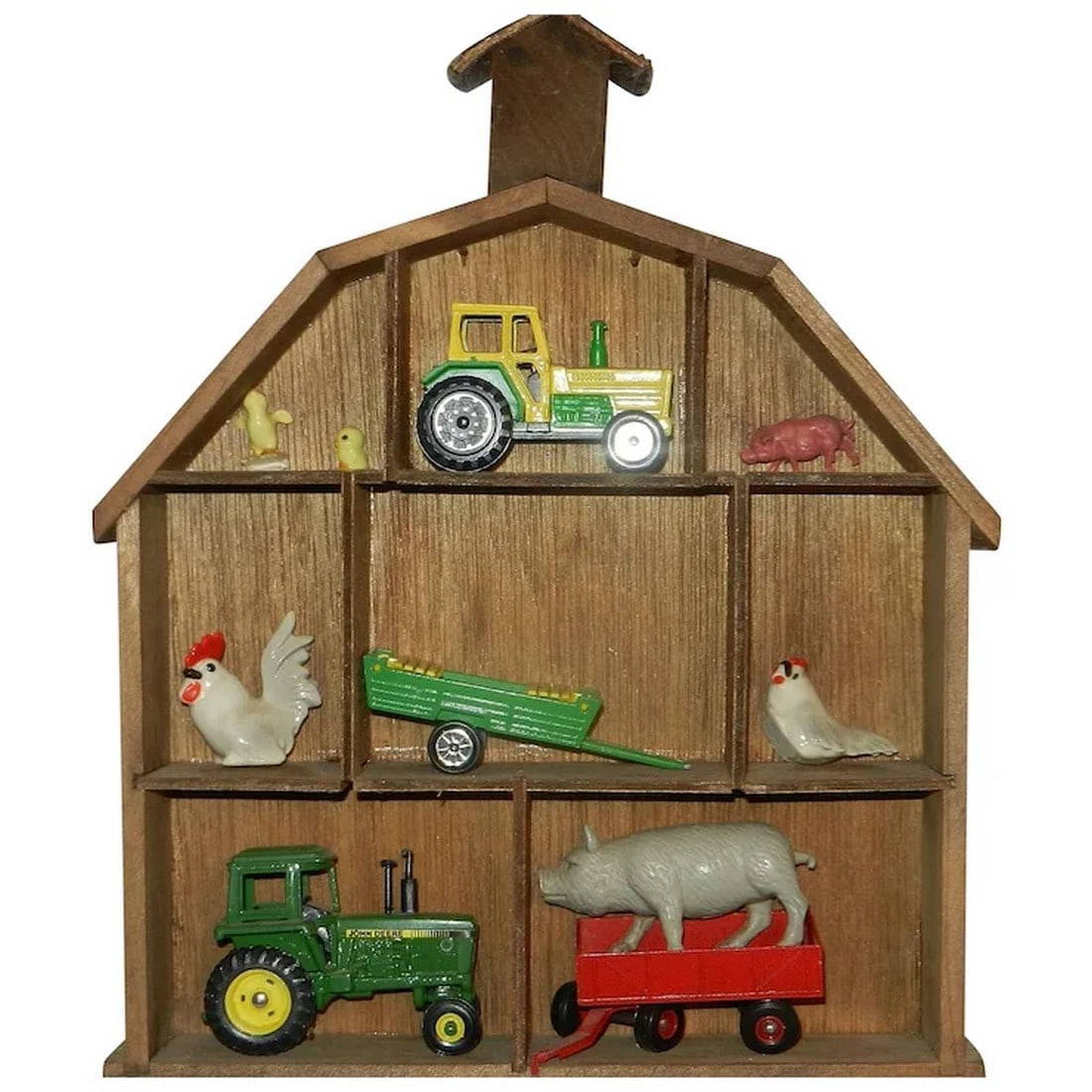 Vintage Wall Display Cabinet For Rustic Farmhouse Items Auction