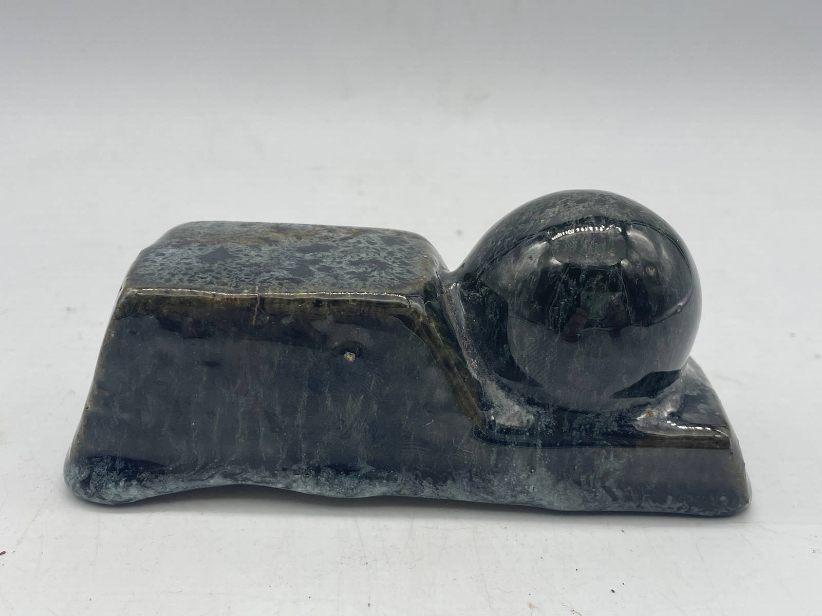 Old Studio Pottery Paperweights Ball Grip Marked "hand Made" Outline Of ...