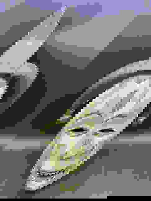 Buy Folk Art Carved Wood Creepy Jester Scarecrow Mask | Jasper52 In Ny