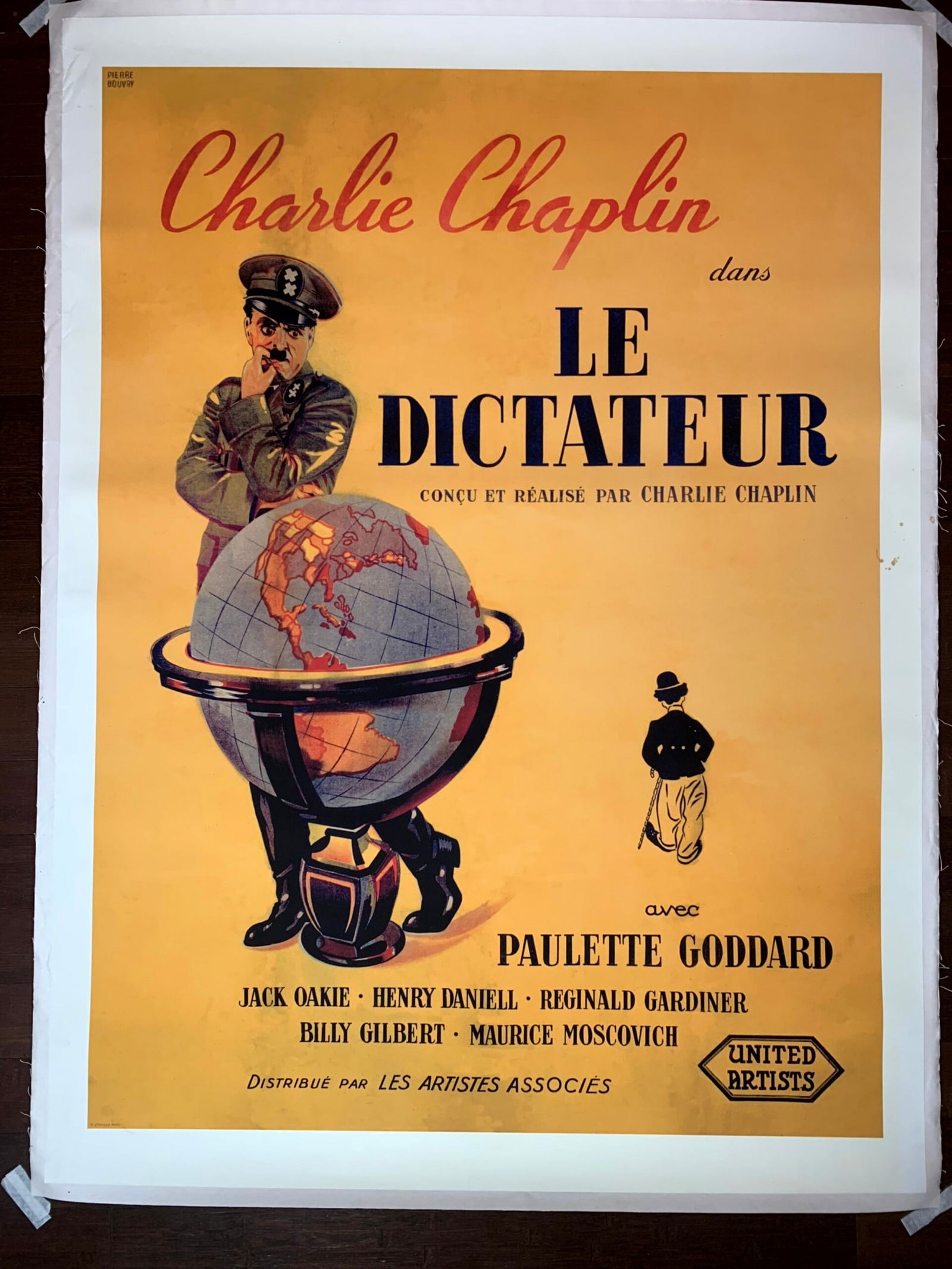 The Great Dictator - Charlie Chaplin (1940) 44" X 59" French Commercial ...
