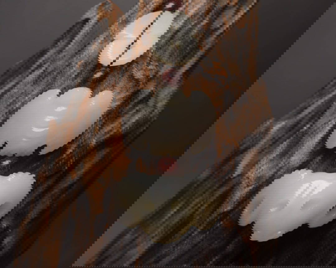 Chinese Hetian Jade Sheep Head & Fortune Bat Pendant Auction