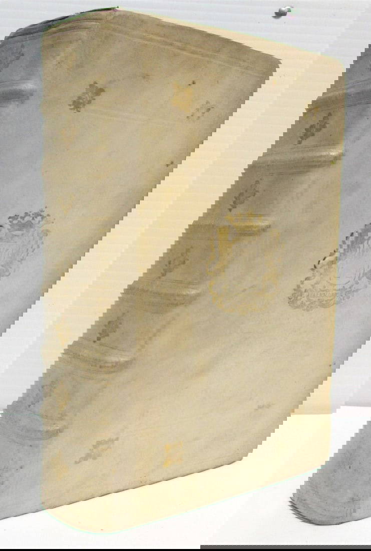 1728 Thesaurus Ecclesiasticus Antique Large Folio Armorial Vellum Latin ...