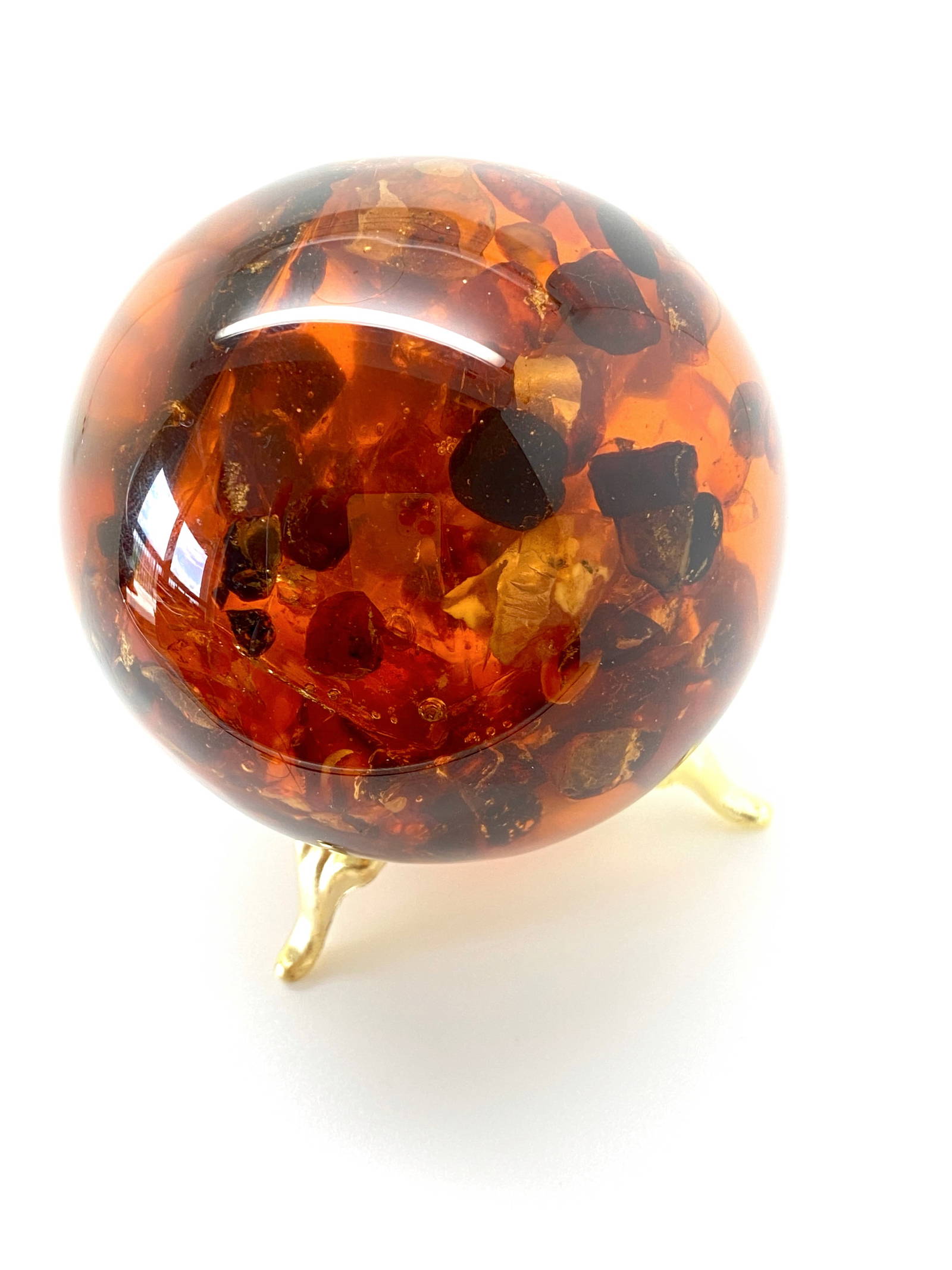 Unique And Splendid Amber Ball On A Pedestal Auction