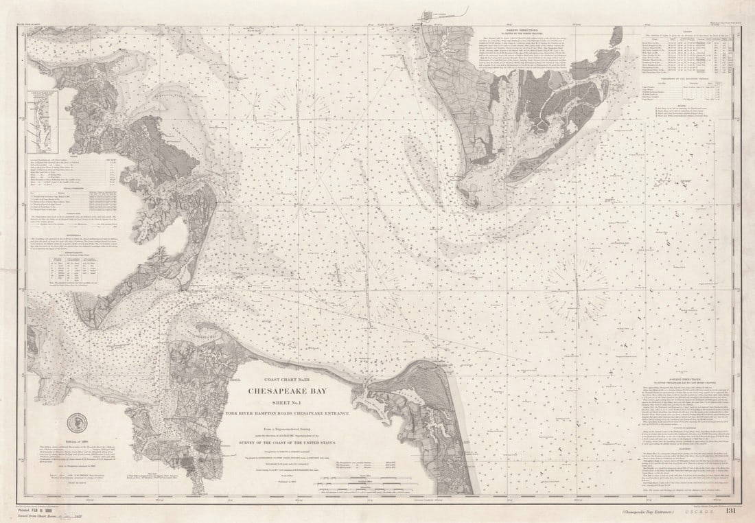 Buy Coast Chart No.131 Chesapeake Bay Sheet No.1 York River Hampton ...