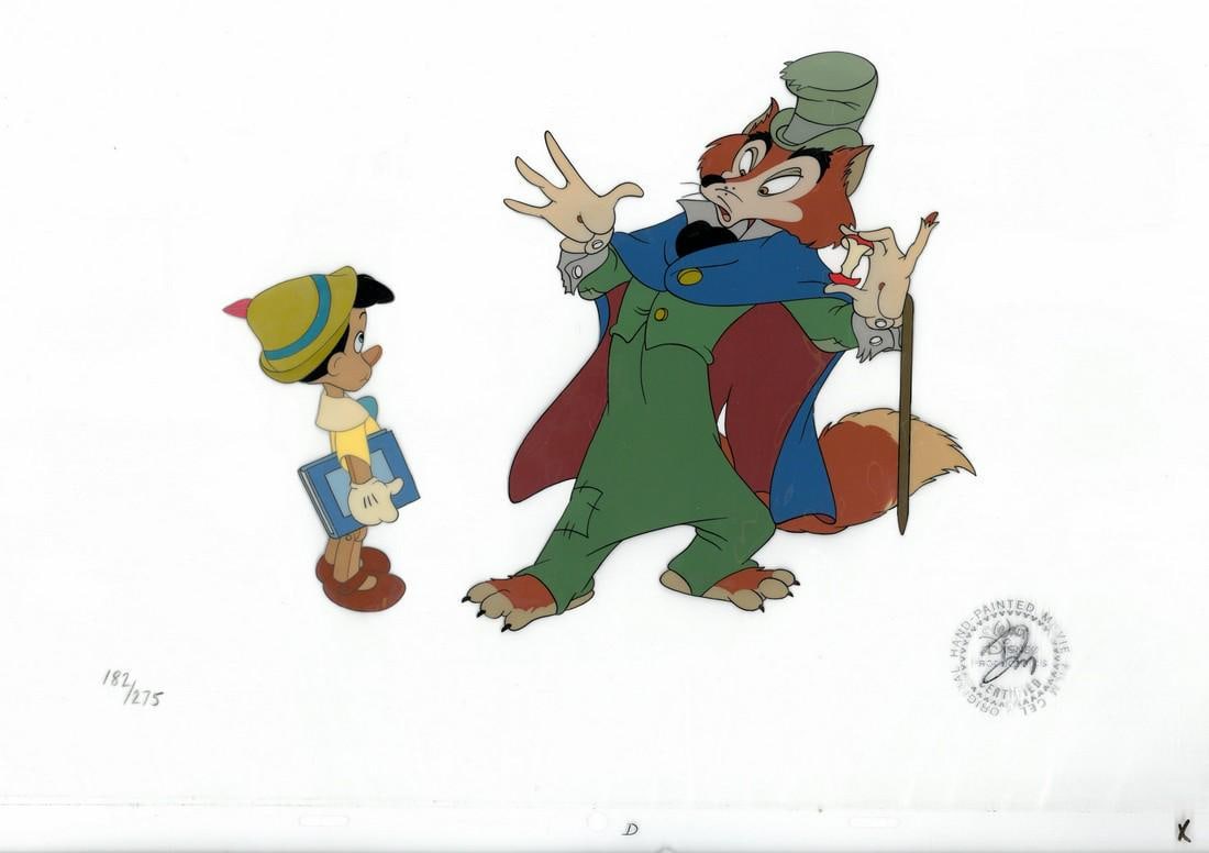 Buy Pinocchio And Foulfellow Signed Limited Edition Cel #182/275 (walt ...