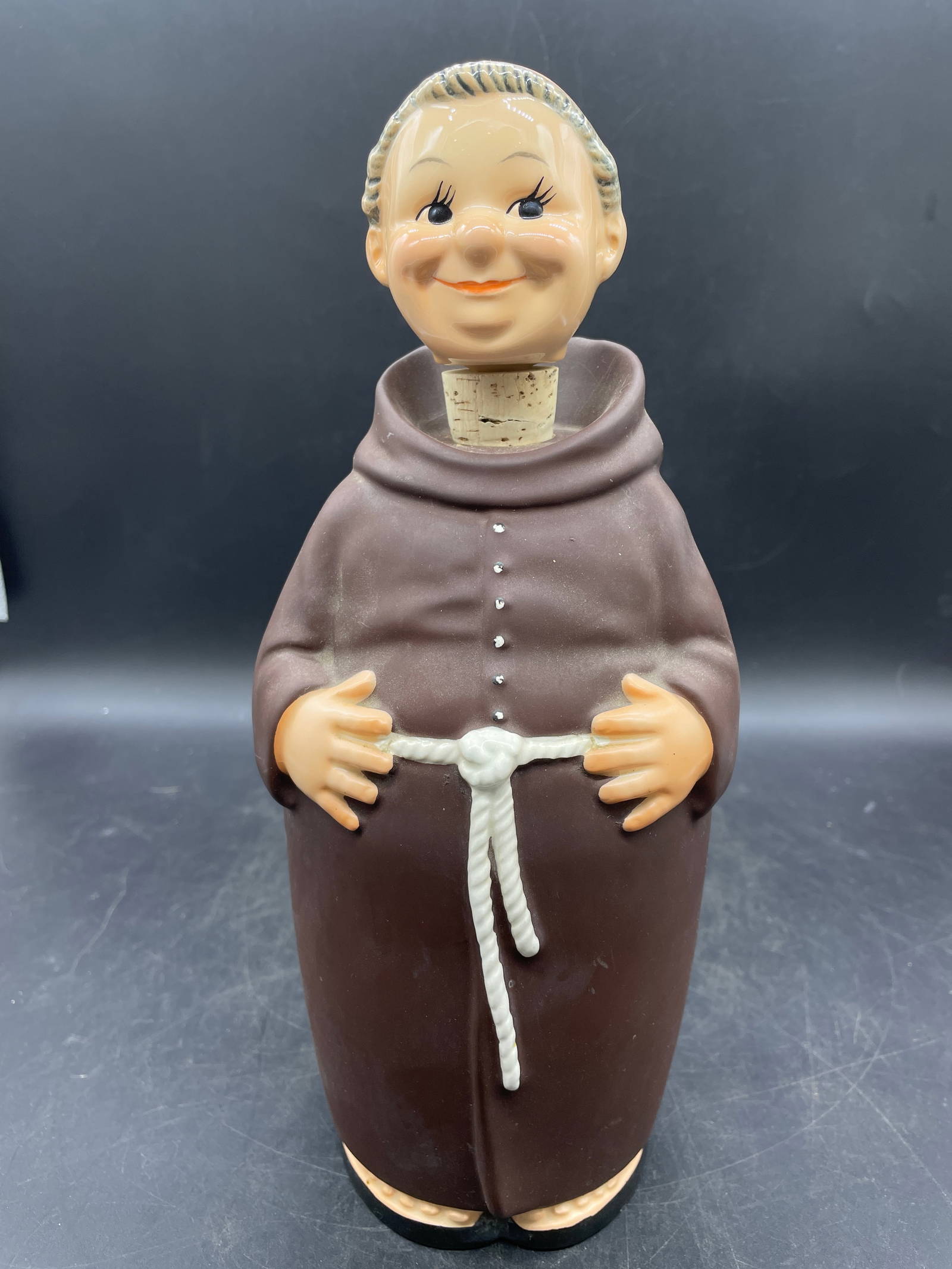 Goebel West Germany Friar Tuck Monk Decanter W/ Stopper Auction