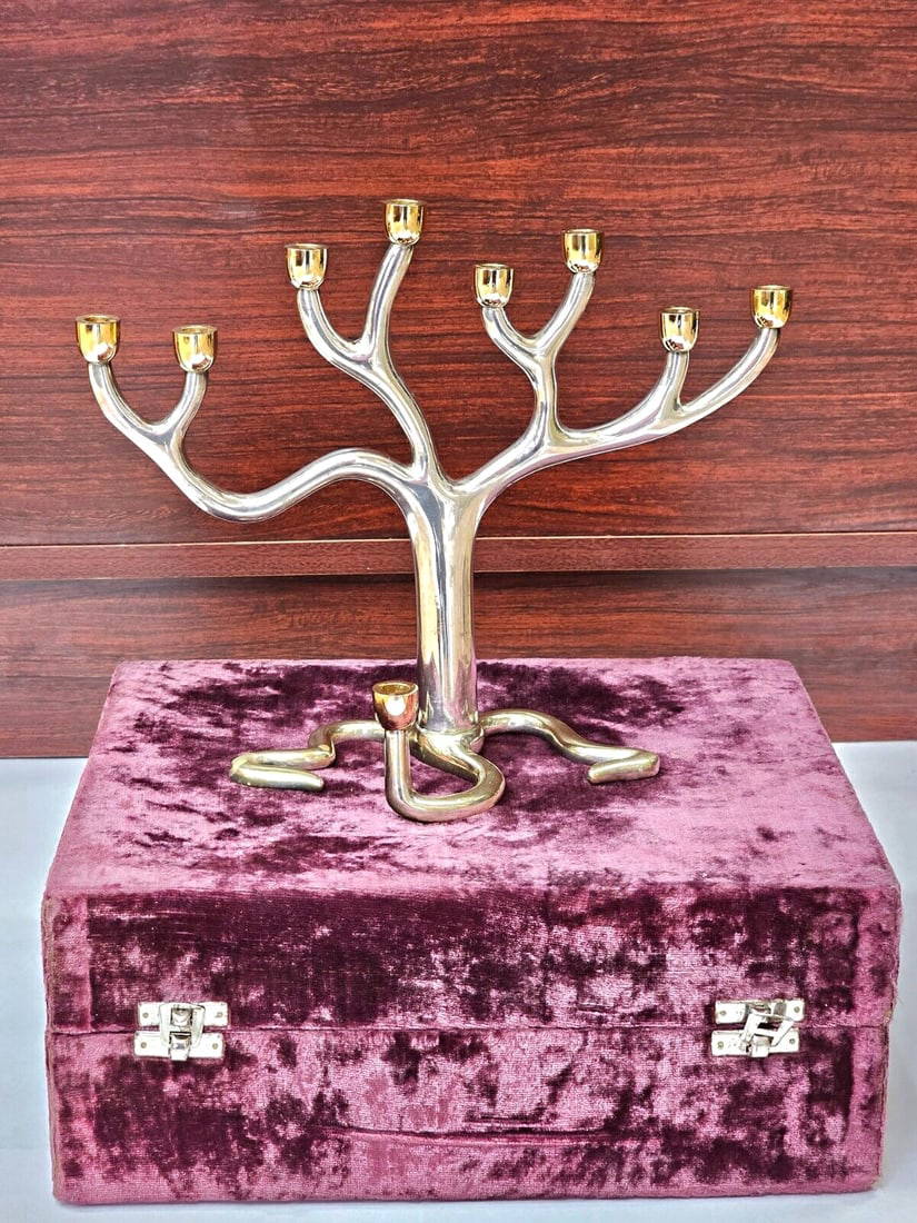 Judaica Collection The Rosenthal Sandra Kravitz Menorah 11" X 9" Auction