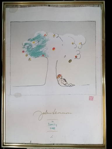 John Lennon "a Family Tree" Lithograph/ Contemporary