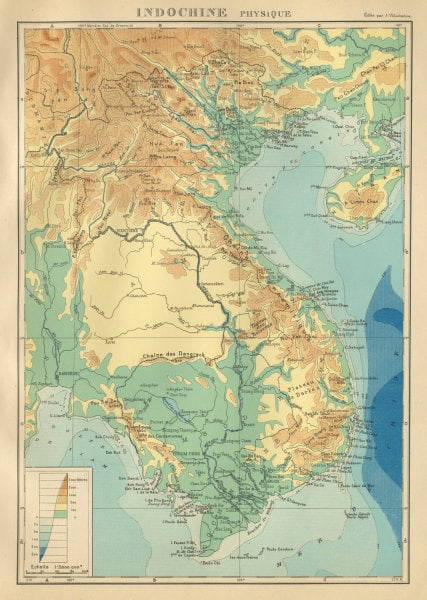 Colonial French Indochina. Indochine Française. Physique. Physical 1931 ...