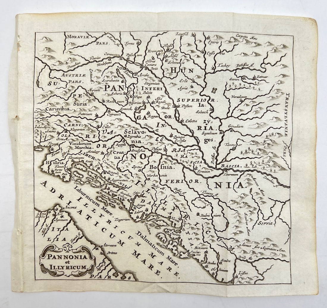 Antique Map Print - Europe - Map Of Pannonia And Illyricum - Roman ...