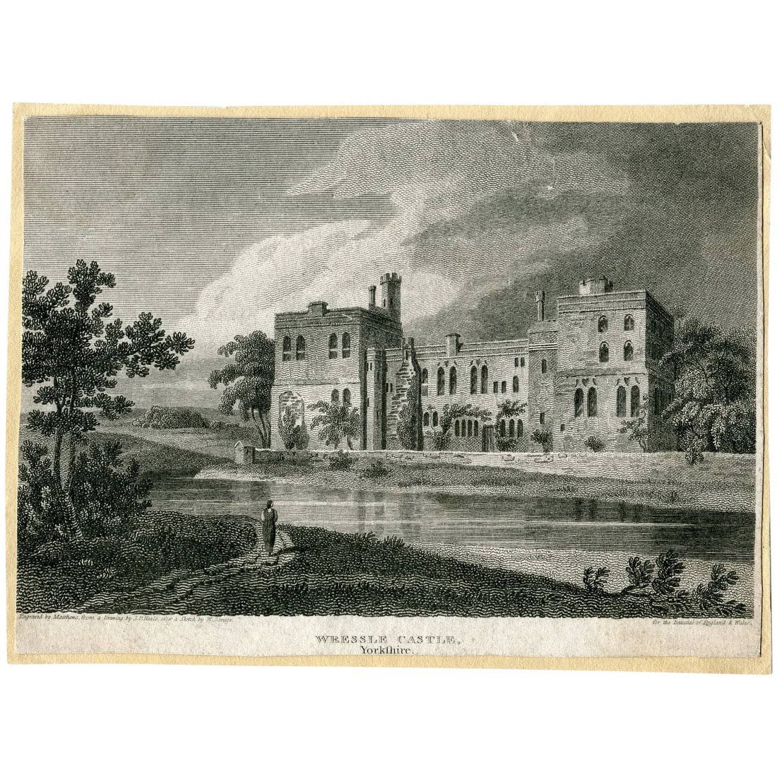 Wressle Castle, Yorkshire - 1812 Engraving Auction