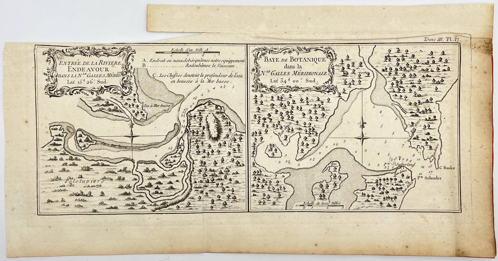 Antique Rare Map - Botany Bay - Australia - Botany Bay - Queensland ...