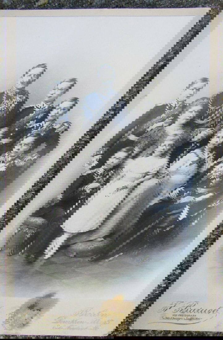 German Kaiser Wilhelm Family Antique Cabinet Photo Royalty Auction