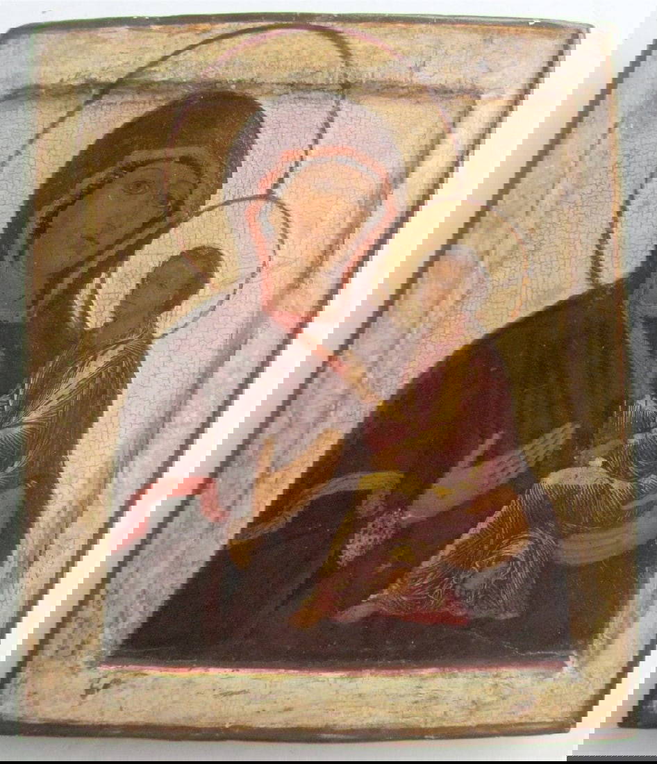 Buy Russian Icon Of Smolensk Mother Of God Antique 17th Century Hand Painted | Jasper52 In Ny