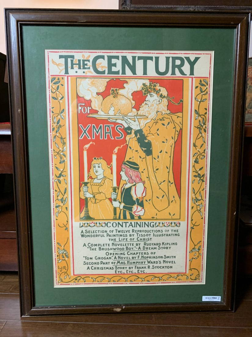 The Century For Xmas - Art By Louis Rhead (1895) 18" X 24" Us ...