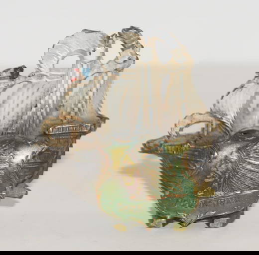 Mohawk Trail Indian Mayflower Metal Paperweight