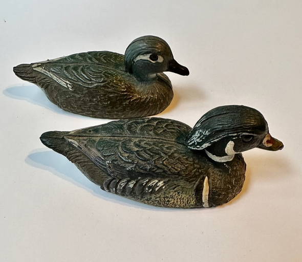 Pr. Salesman Sample Wood Duck Decoys C. 1960s