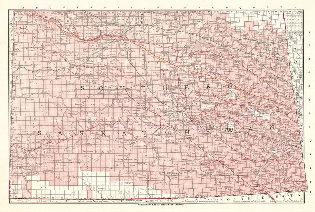 Township Map Of Southern Saskatchewan