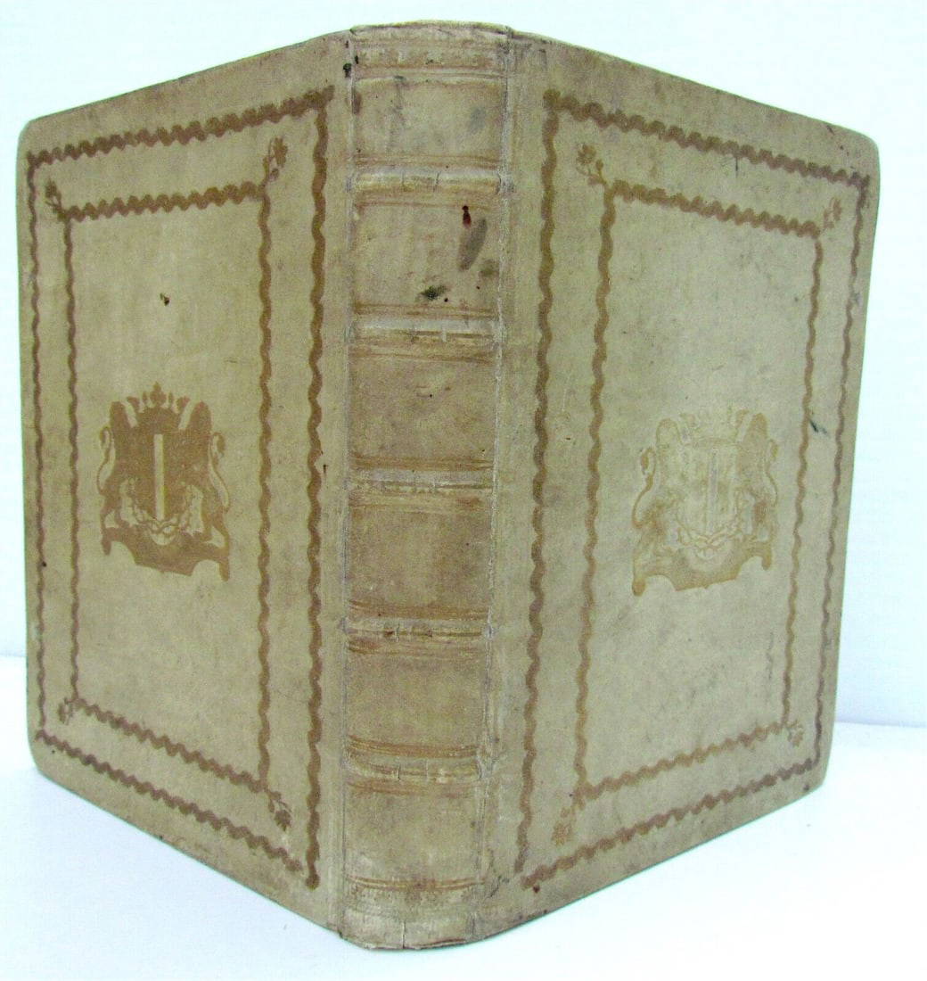 1708 Tibullus Latin Poetry Armorial Vellum Binding Antique Illustrated ...