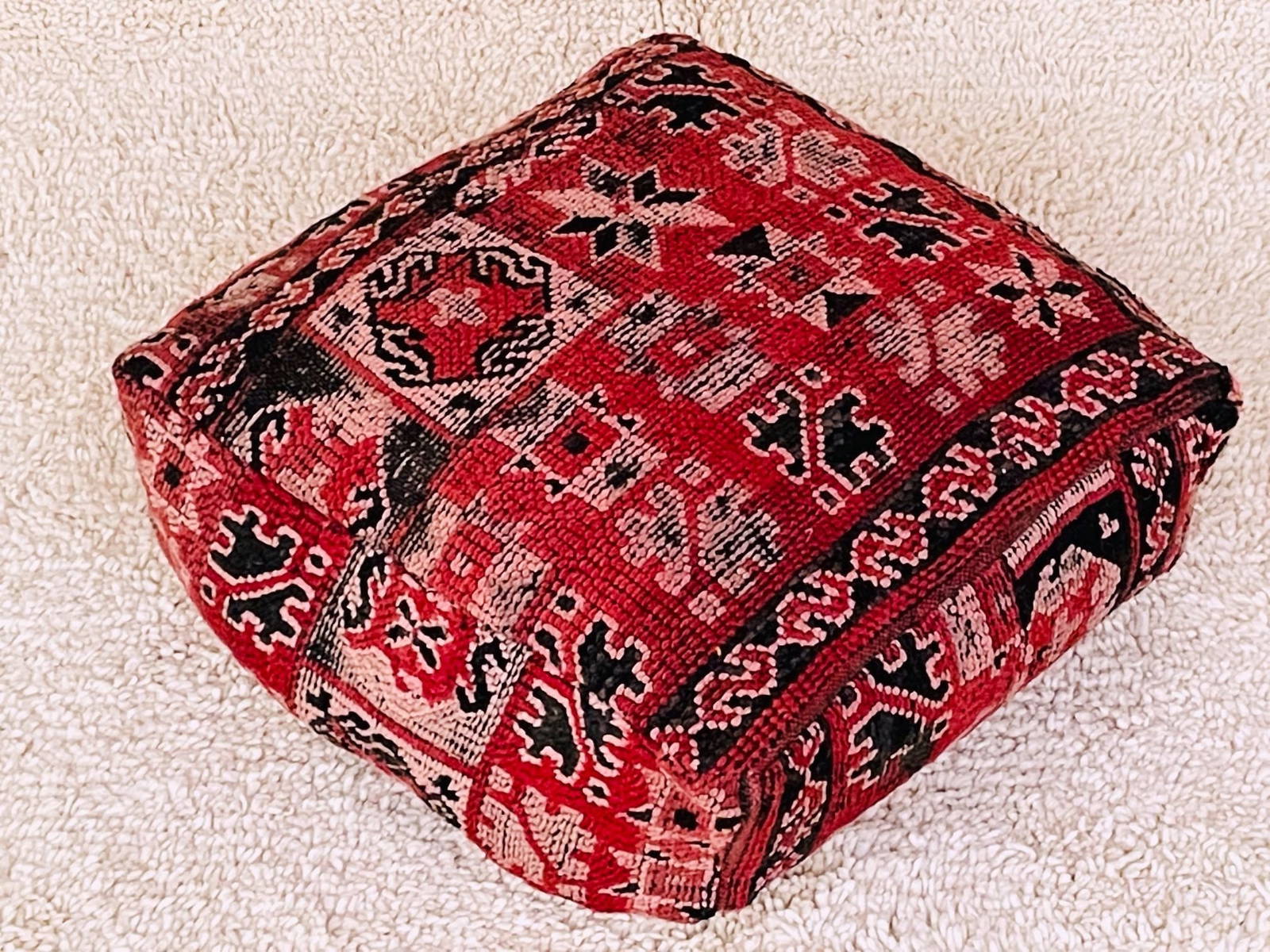 Buy Moroccan Floor Pouf, Moroccan Foot Stool Ottoman, Yoga Meditation ...