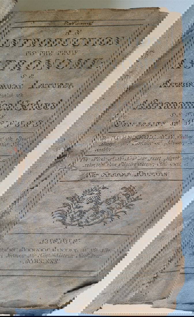 1730 Introduction To The True Astronomy By John Keill Antique ...