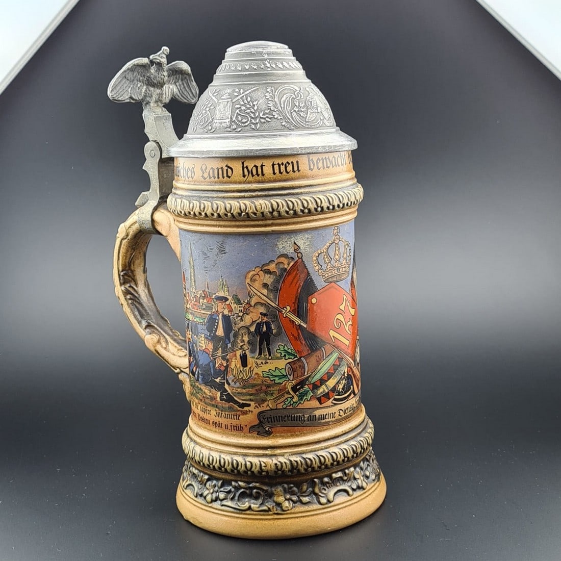 Original Gerz Beer Stein Beer Mug,german Lidded Zinn Beer Stein,german ...