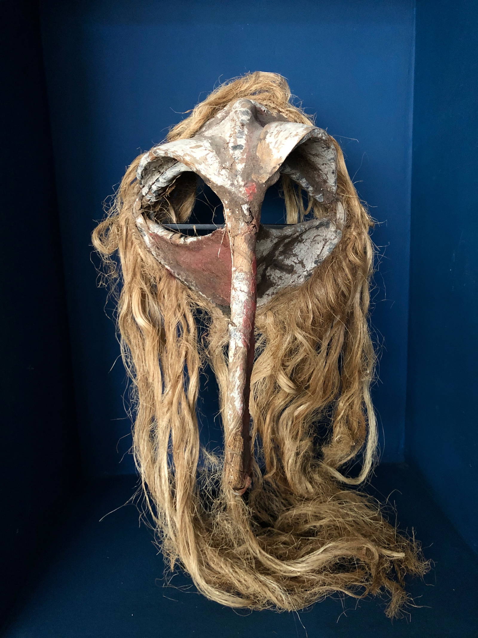 Old Dance Mask - Cord, Wood - Vanuatu Boki Mask - Vanuatu Auction
