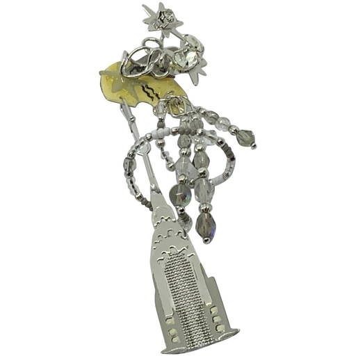 Lunch At The Ritz Pin “meteors” New York Chrysler Building Rhinestone