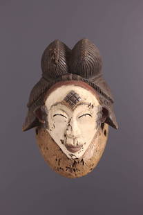 Antique Punu Mukudj Okuyi Mask Of Gabon Africa Auction
