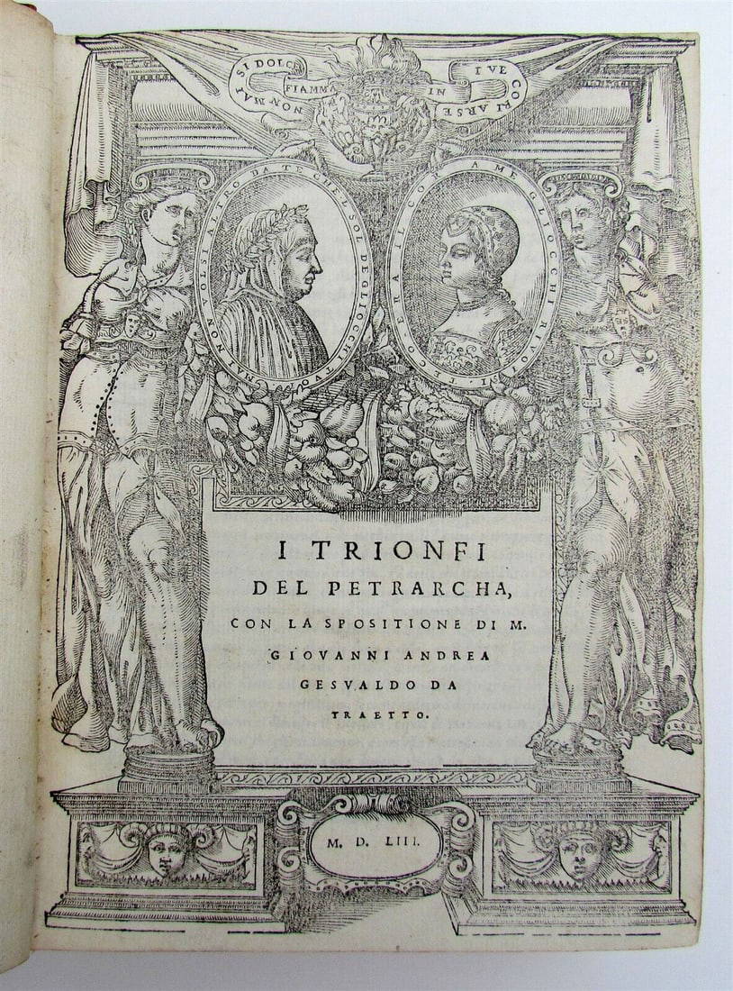 1553 I Trionfi Del Petrarca Illustrated Antique Francesco Petrarch Auction