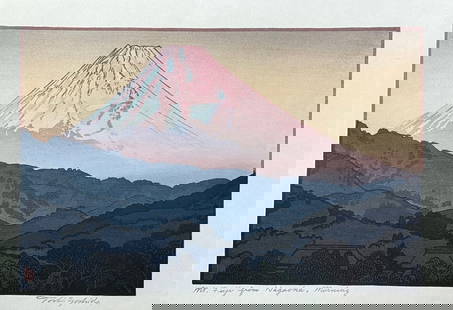 Toshi Yoshida (1911 - 1995): Mt. Fuji From Ohito , Morning Auction