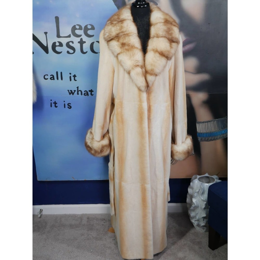 Buy Nwt $32k Full Length Palamino Camel Sheared Mink & Golden Sable Fur ...