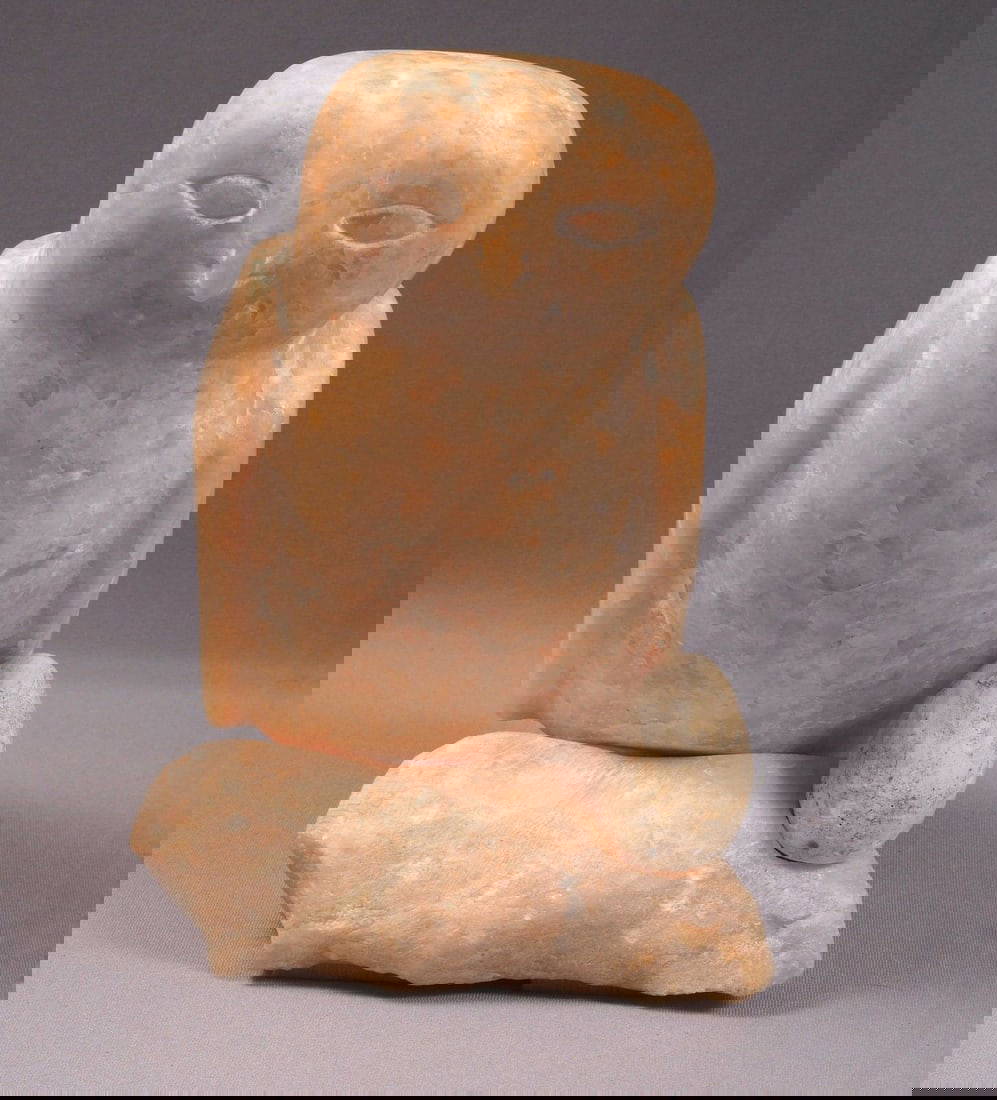 Inuit Native American Soapstone Carving Nesting Owl On Base Tommy ...