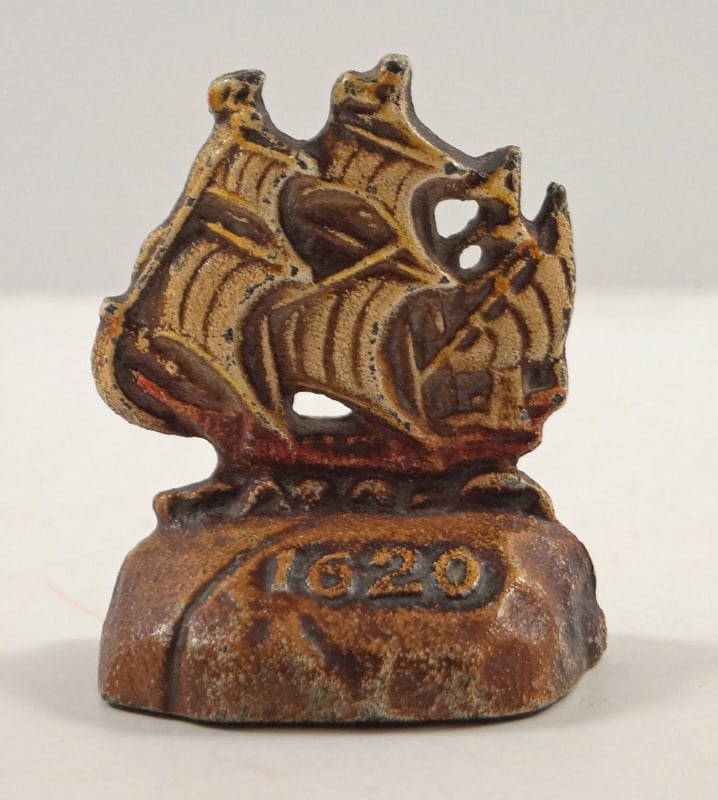 Mayflower Landing On Plymouth Rock Paperweight Auction