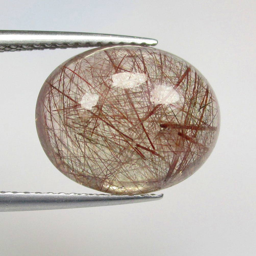 8.24 Ctw Natural Rutile Quartz Oval Cab Auction