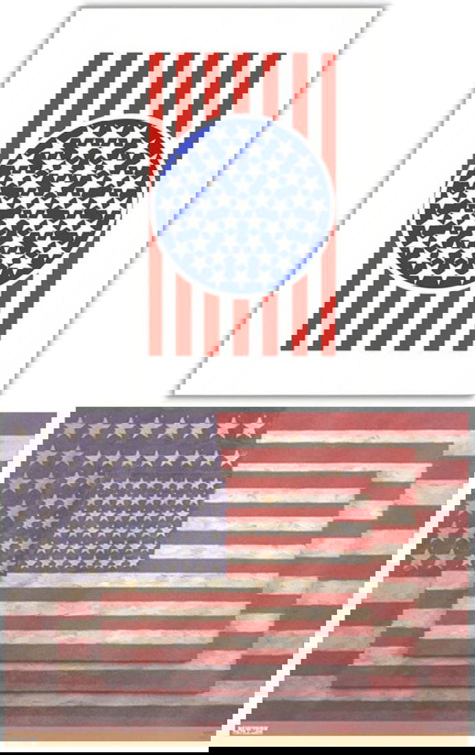 Bundle- 2 Assorted Various Artists American Flag Posters Auction