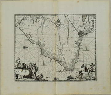 Buy 1851 Tallis Map Of Brazil -- Brazil | Jasper52 In Ny
