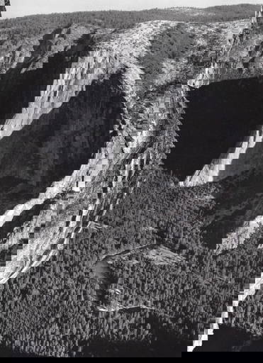 Ansel Adams El Capitan From Taft Point, Yosemite, C. 1936