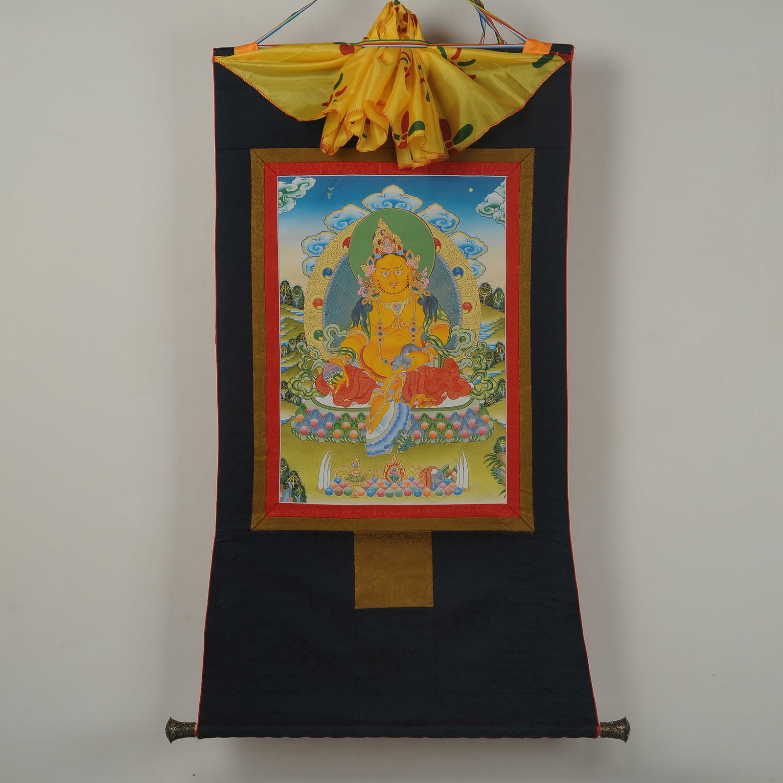 Buy Tibetan Thangka Buddha Hanging Scroll God Of Wealth Jasper52 In Ny