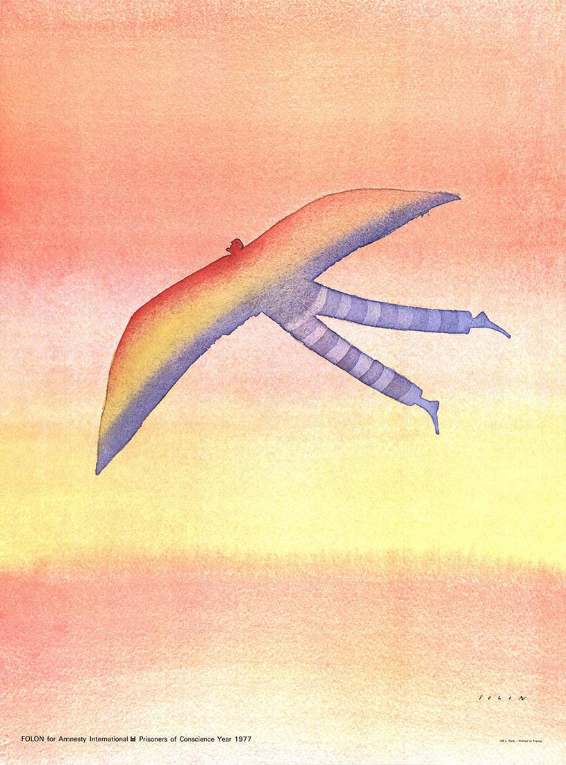 Jean-Michel Folon Lithograph for Sale at Auction