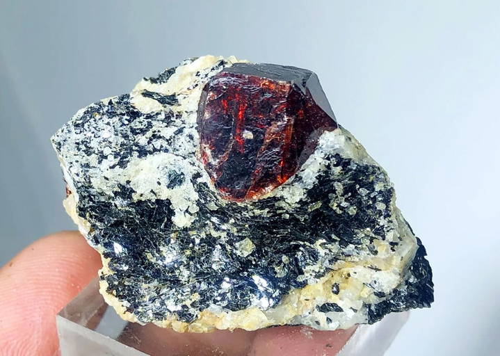 Zircon Crystal , Terminated Blood Red Color Rare Zircon Crystals On ...