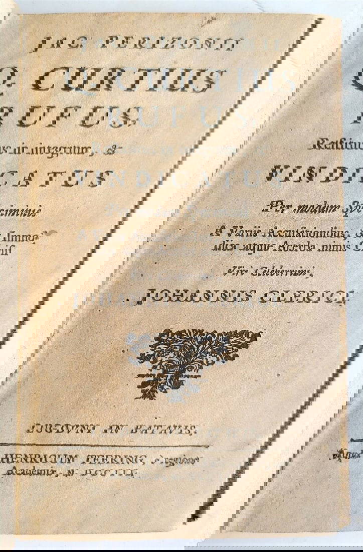 1703 Q. Curtius Rufus By Perizonius Antique Auction