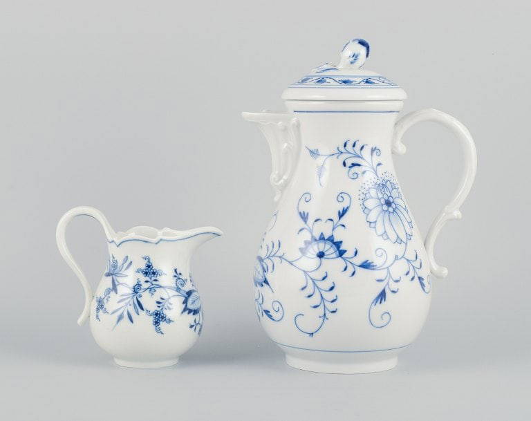 Meissen, Germany, Coffee Pot And Creamer. Auction