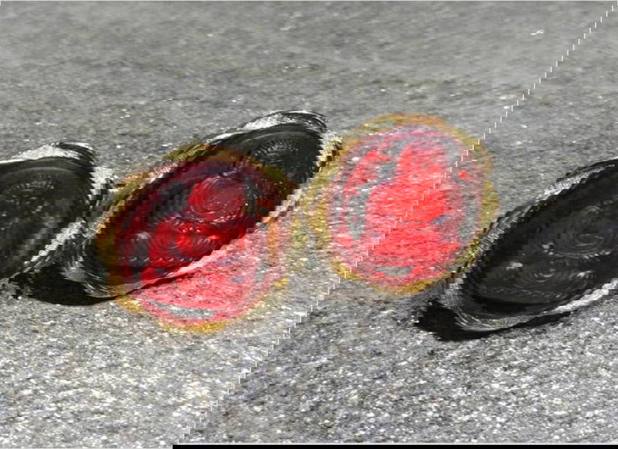 1960s Rare Buddha Ruby Red Glass Vintage Cufflinks Signed Swank Auction