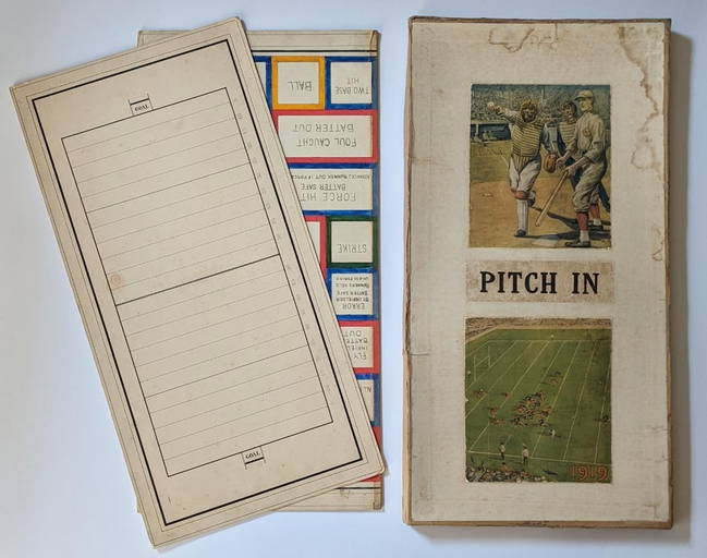 1919 Antique Hand Made Prototype Game Board For Baseball Football Board ...